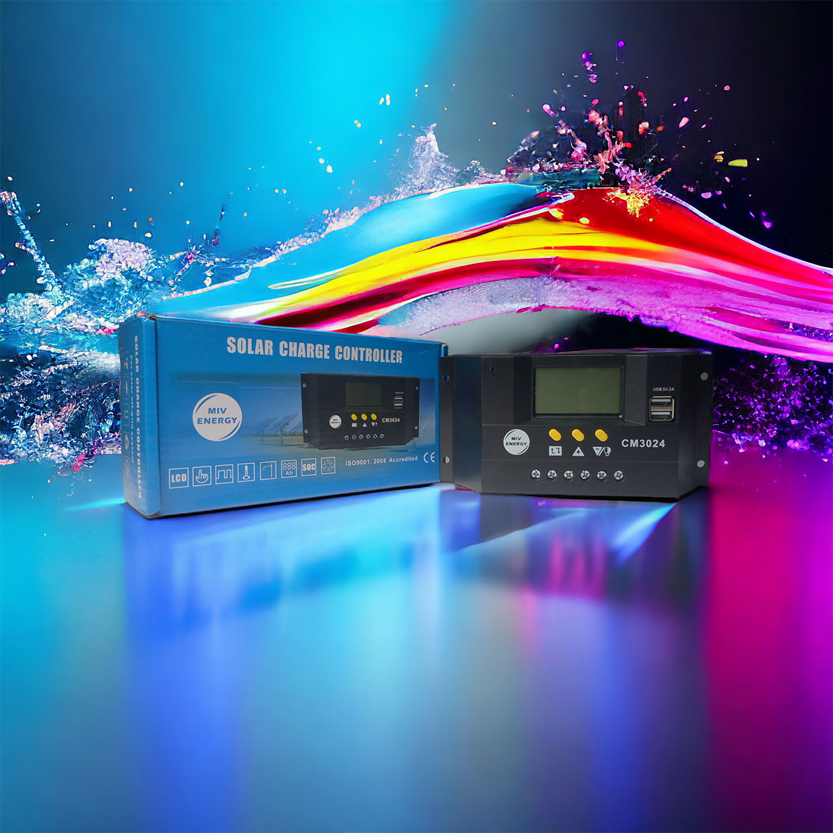 PWM Solar Charge Controler 30A 12V 24V Solar Panel PV Controller USB ...